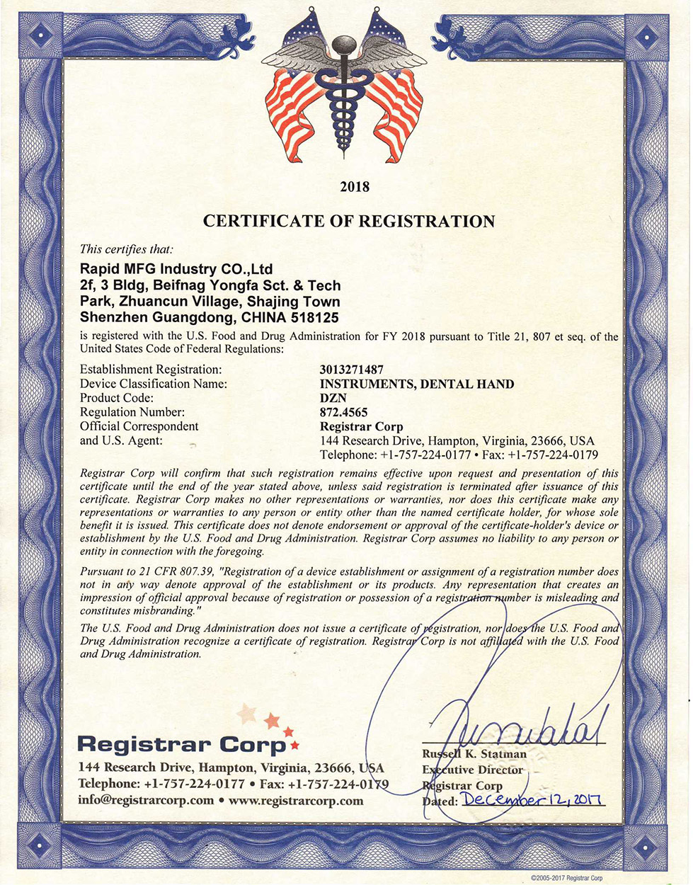 Our Certificates - RJC Mold